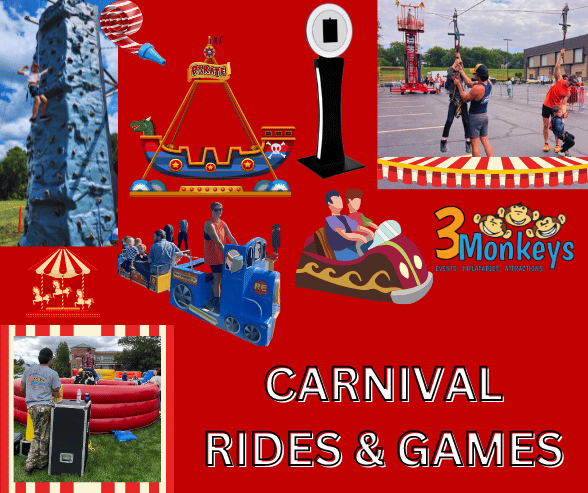 Carnival Rides for Rent | Pennsylvania & Maryland | 3 Monkeys Inflatables