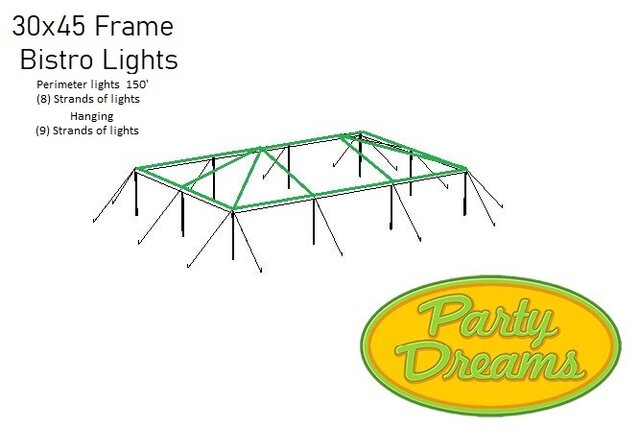 Tent Rentals - 30 x 45 frame tent layout - Party Dreams Wedding & Event ...